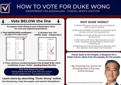 Duke Wong for Federal Senate